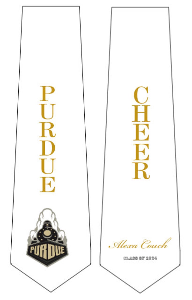 Customized Purdue Graduation Stole - Etsy