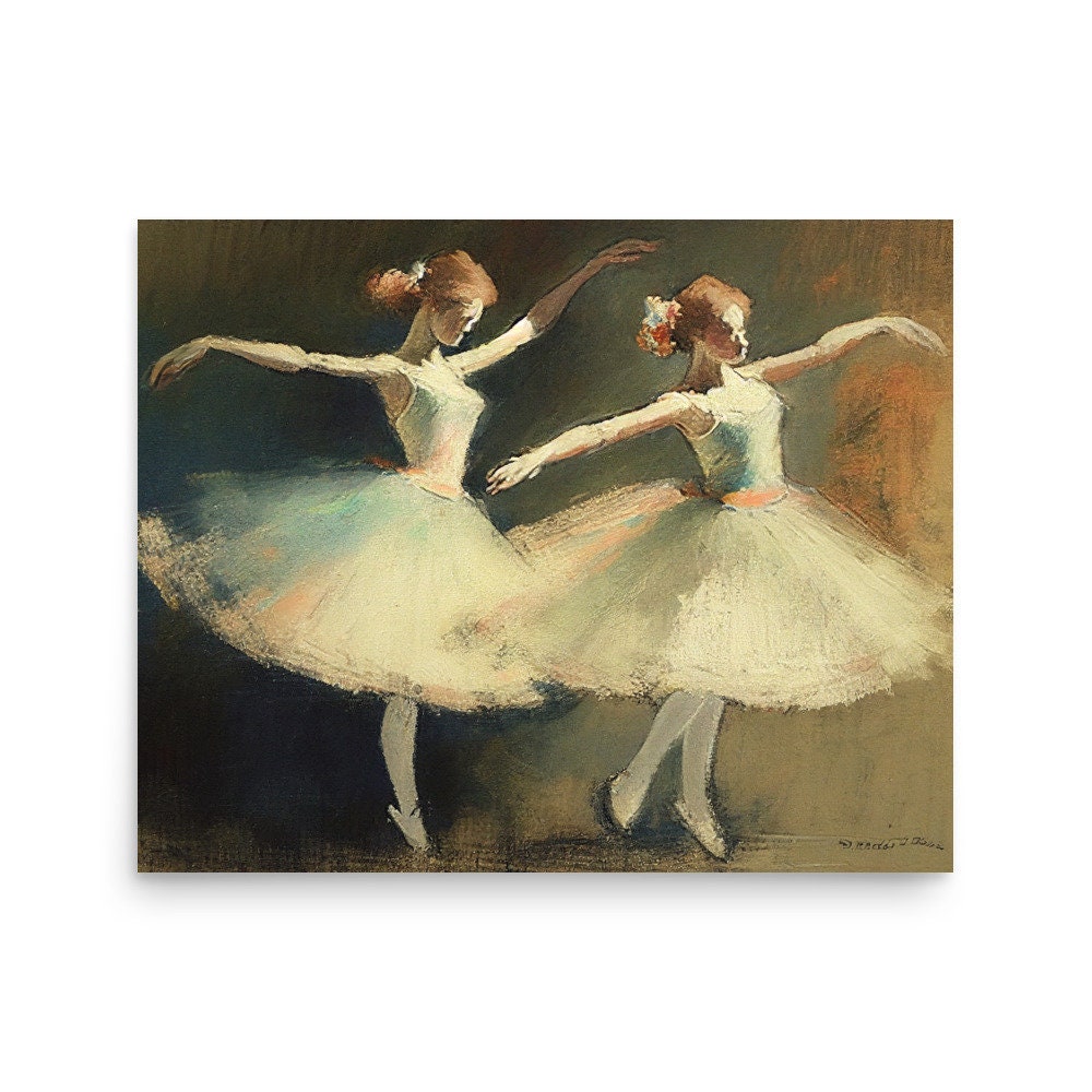 Ballet Dancer Oil Painting Art Print | Vintage Ballerina Art Print ...