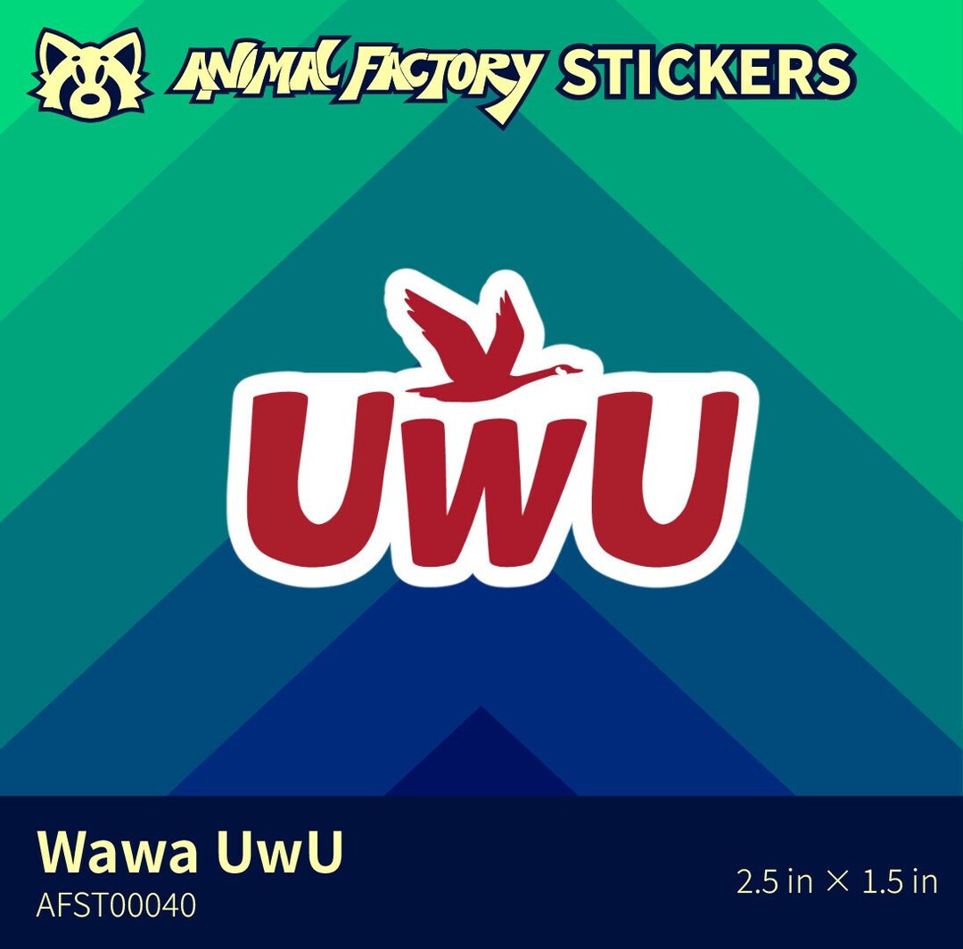 Wawa Uwu | Furry Vinyl Sticker - Etsy