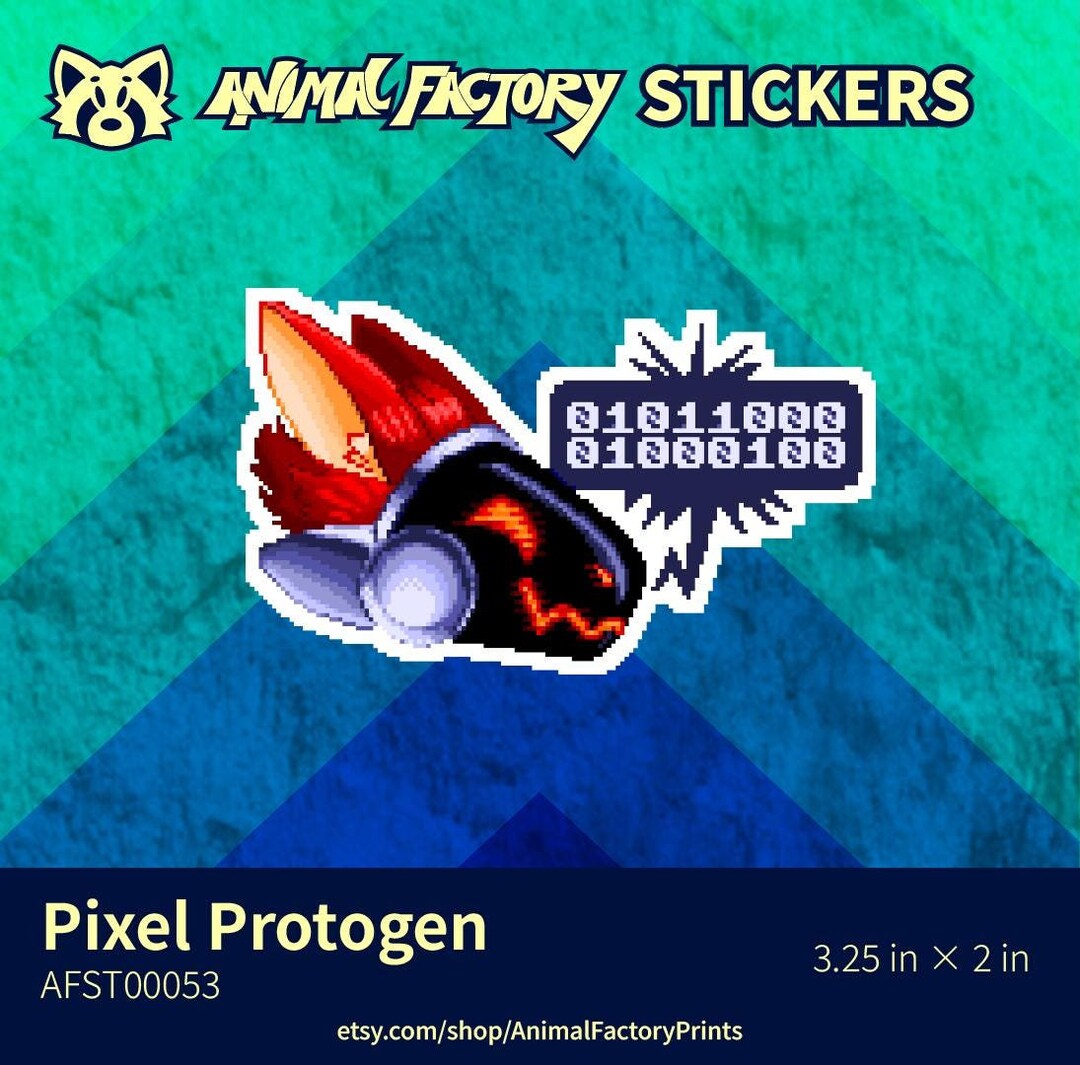 Pixel Protogen | Furry Vinyl Sticker - Etsy