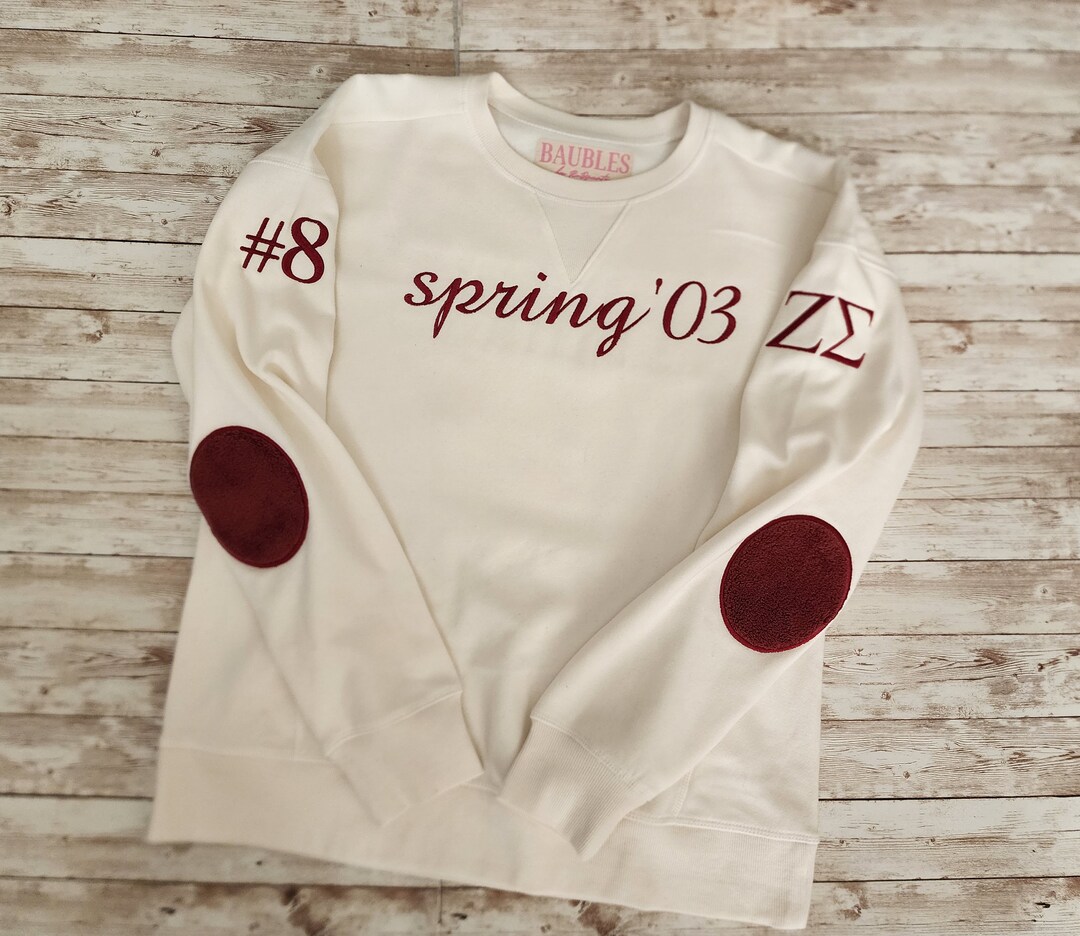 Sorority Line Number/name Sweatshirt Custom Embroidered - Etsy