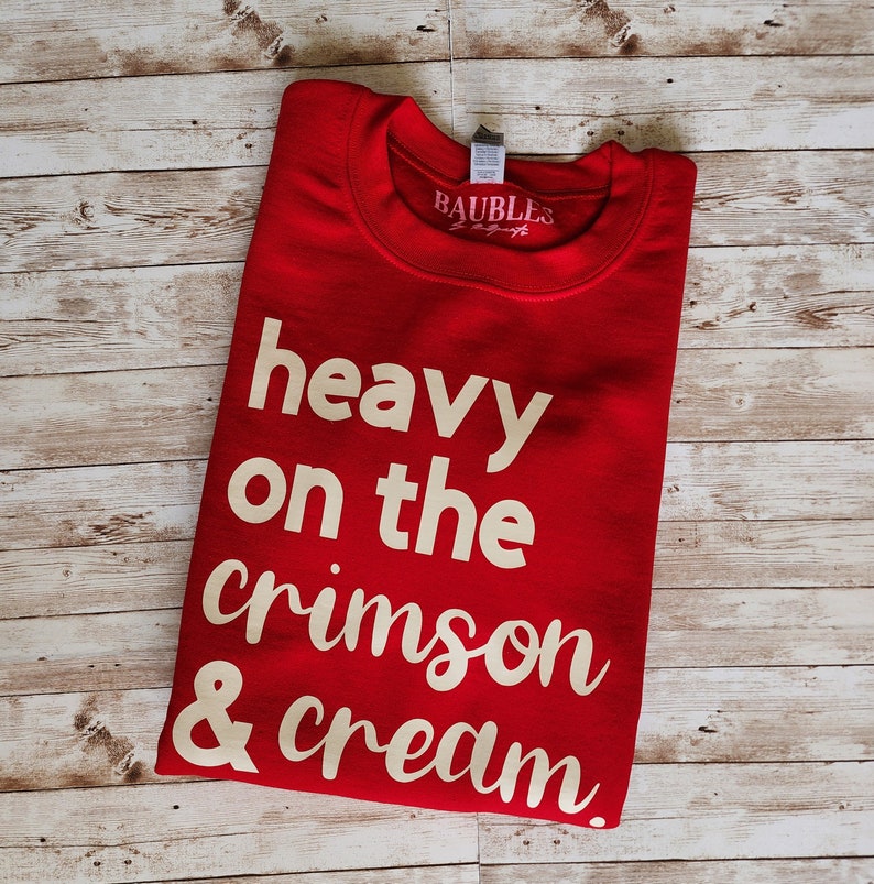 Crimson and Cream Sweatshirt Delta Sorority - Etsy