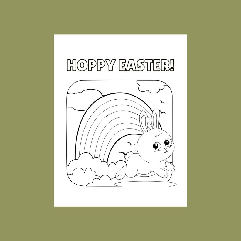PRINTABLE Easter Coloring Pages for Kids INSTANT DOWNLOAD - Etsy