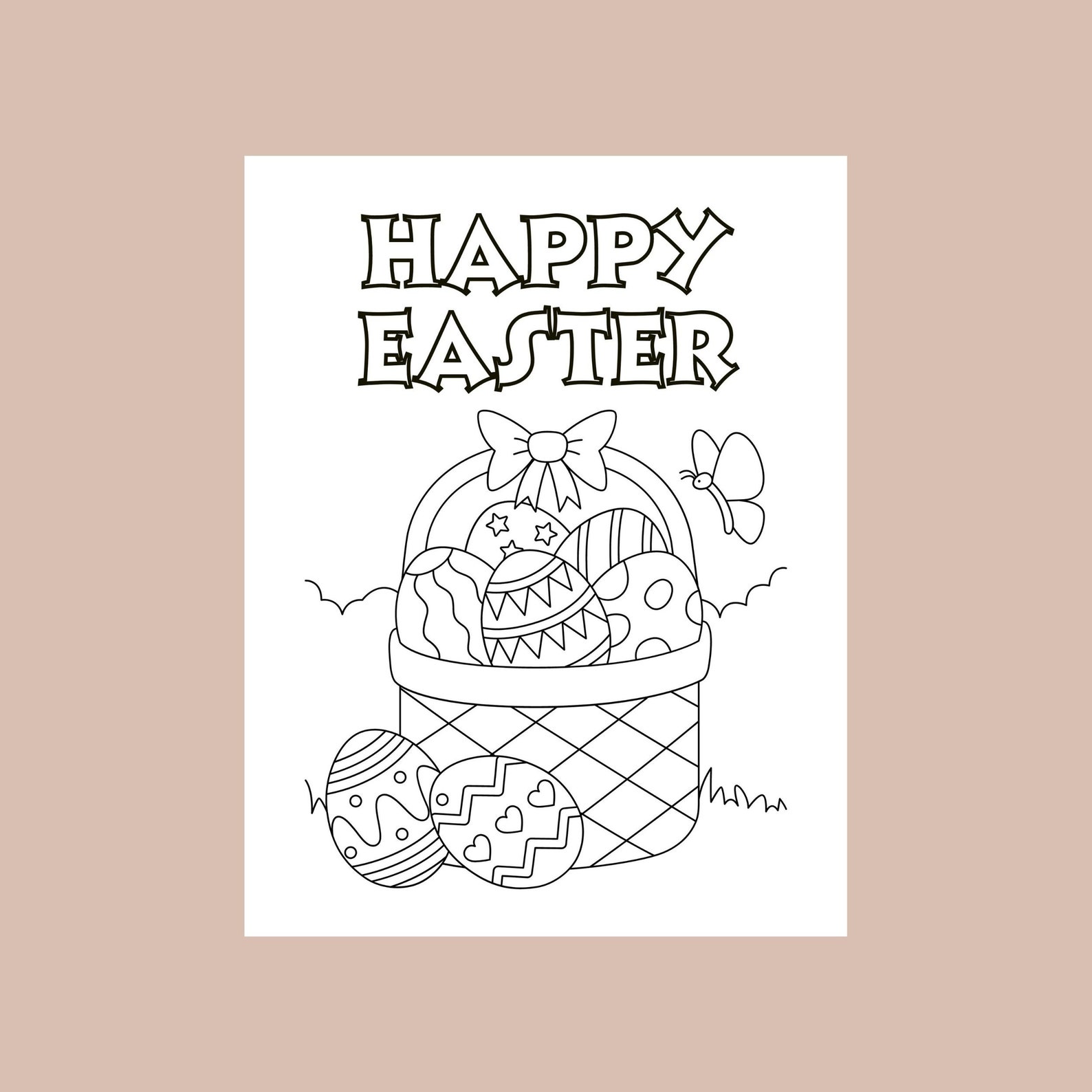 PRINTABLE Easter Coloring Pages for Kids - INSTANT DOWNLOAD - Etsy