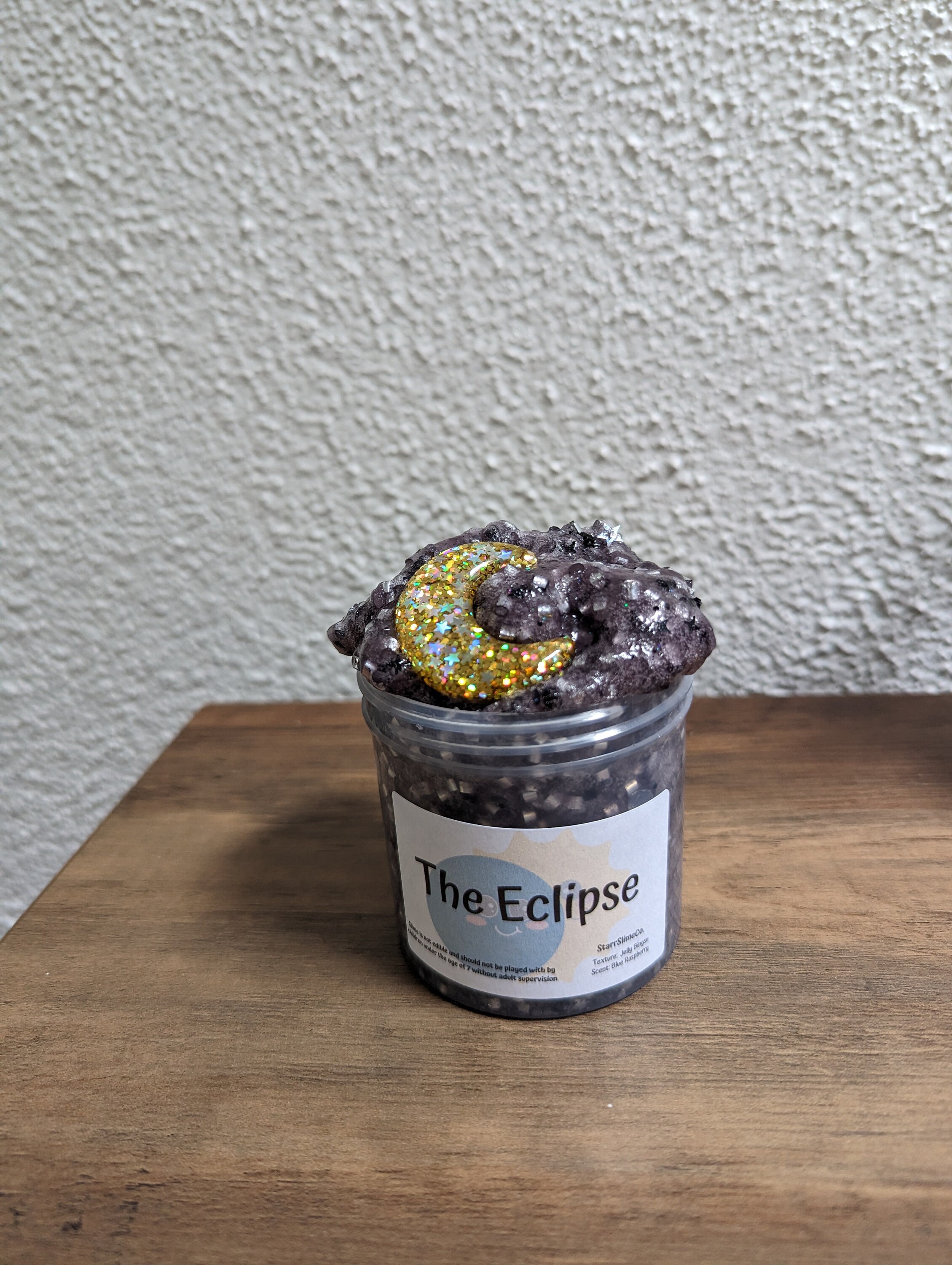 The Eclipse Solar Moon Stars Sky Jelly Bingsu Bead Black Silver Glitter ...