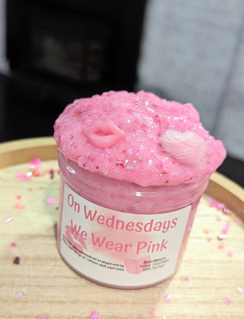 Mean Girl on Wednesday We Wear Pink Bingsu Fishbowl Glitter Crunch Bomb ...