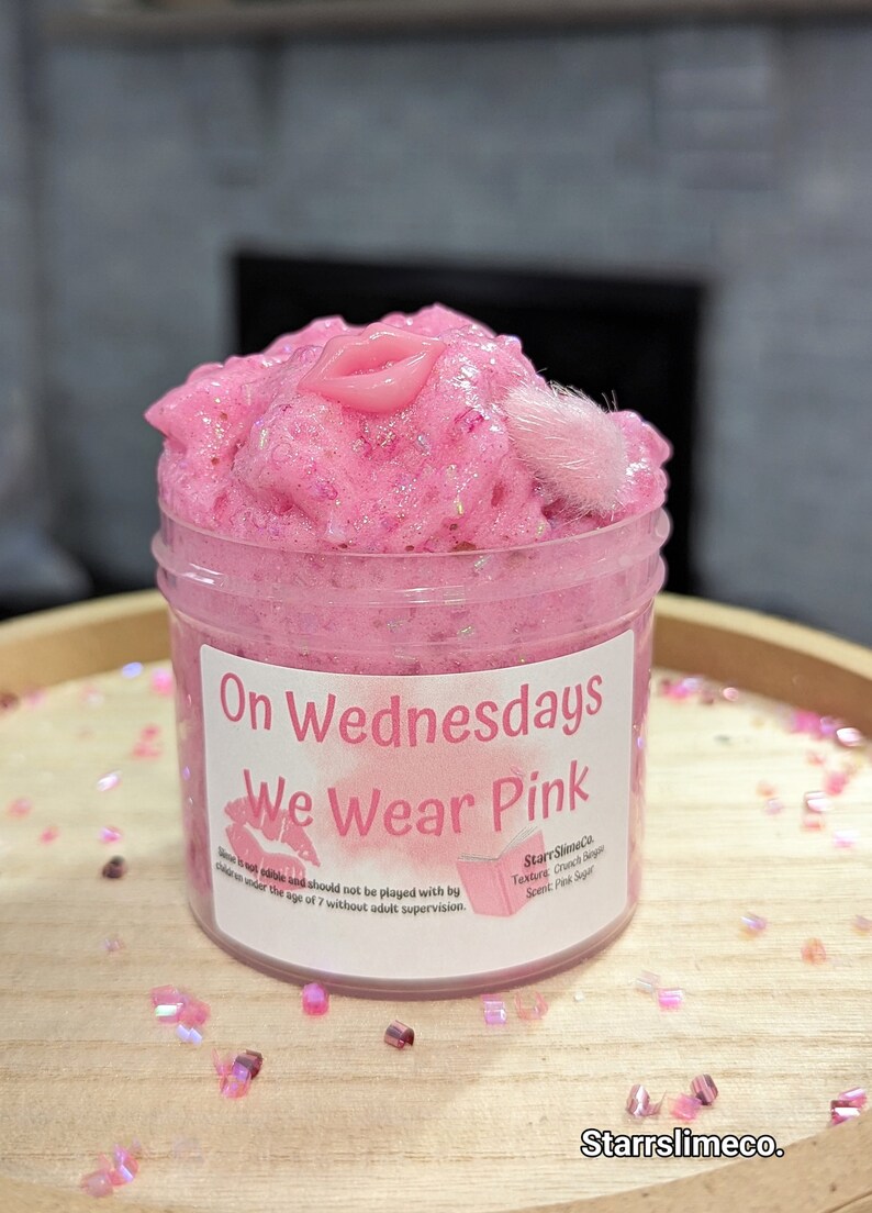 Mean Girl on Wednesday We Wear Pink Bingsu Fishbowl Glitter Crunch Bomb ...