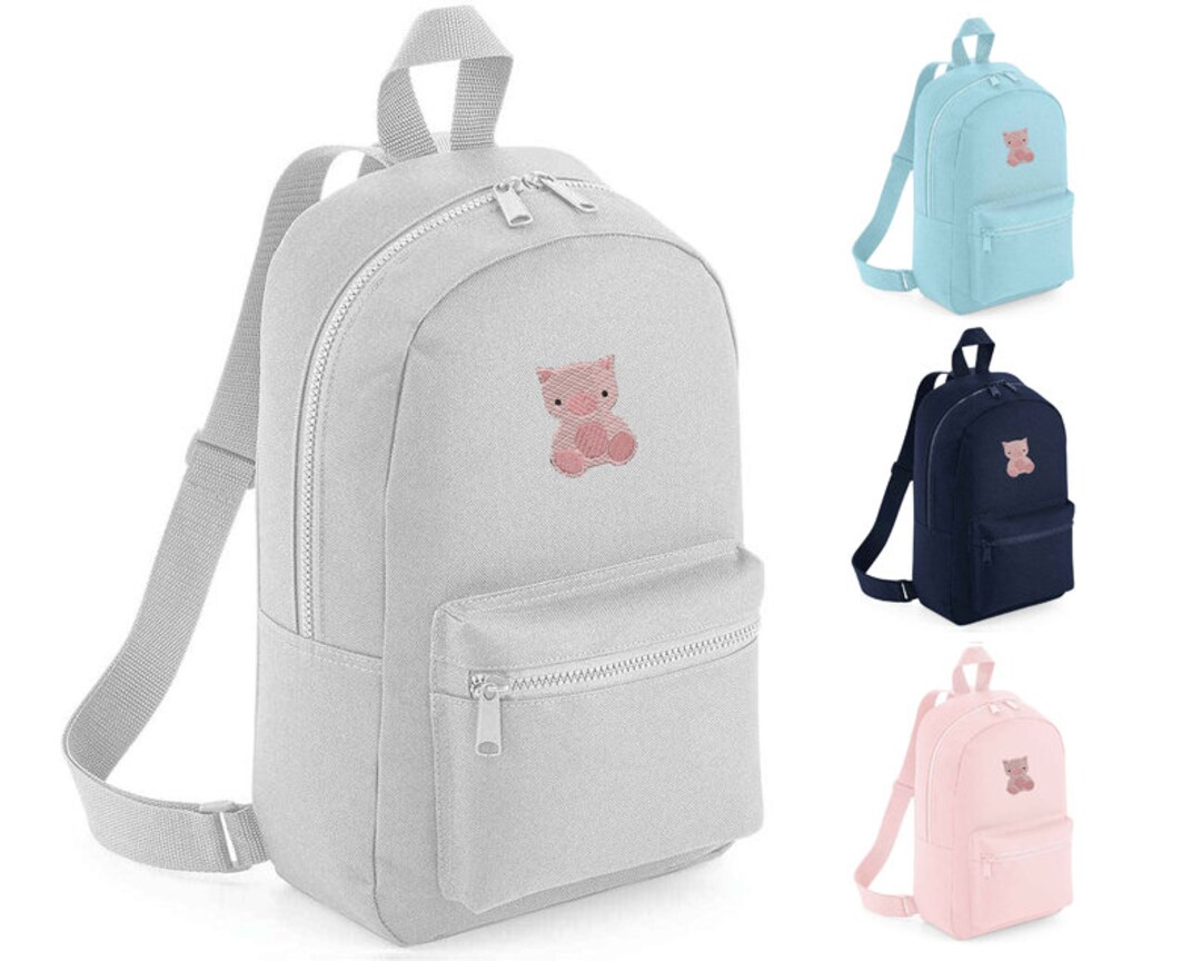 Childrens Mini Backpack With Pig Embroidery Design - Etsy