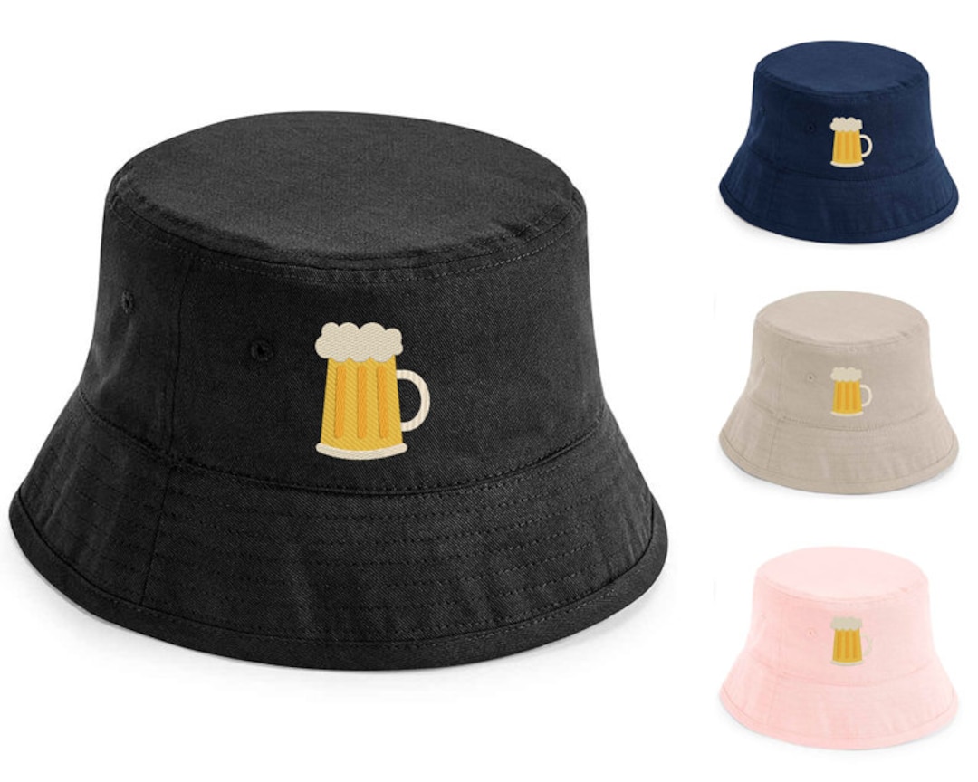 Adults & Kids Bucket Hat With Beer Design 2 Embroidery - Etsy UK