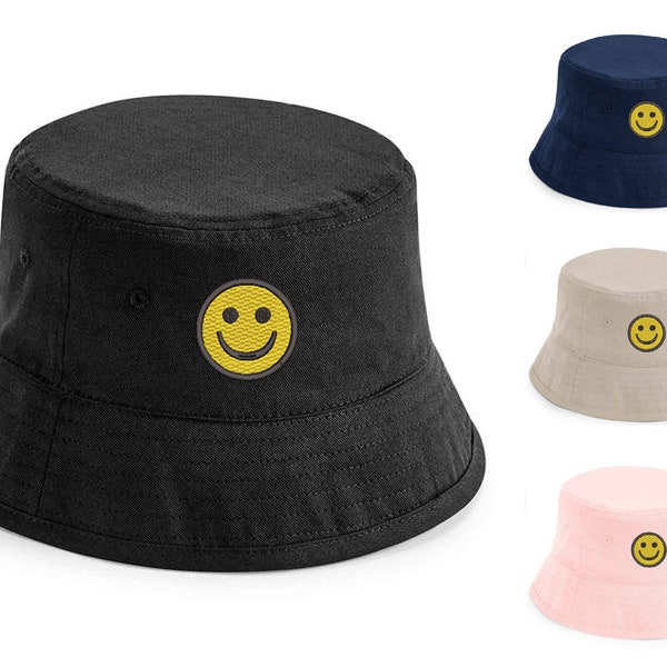 Smiley Face Bucket Hat - Etsy UK