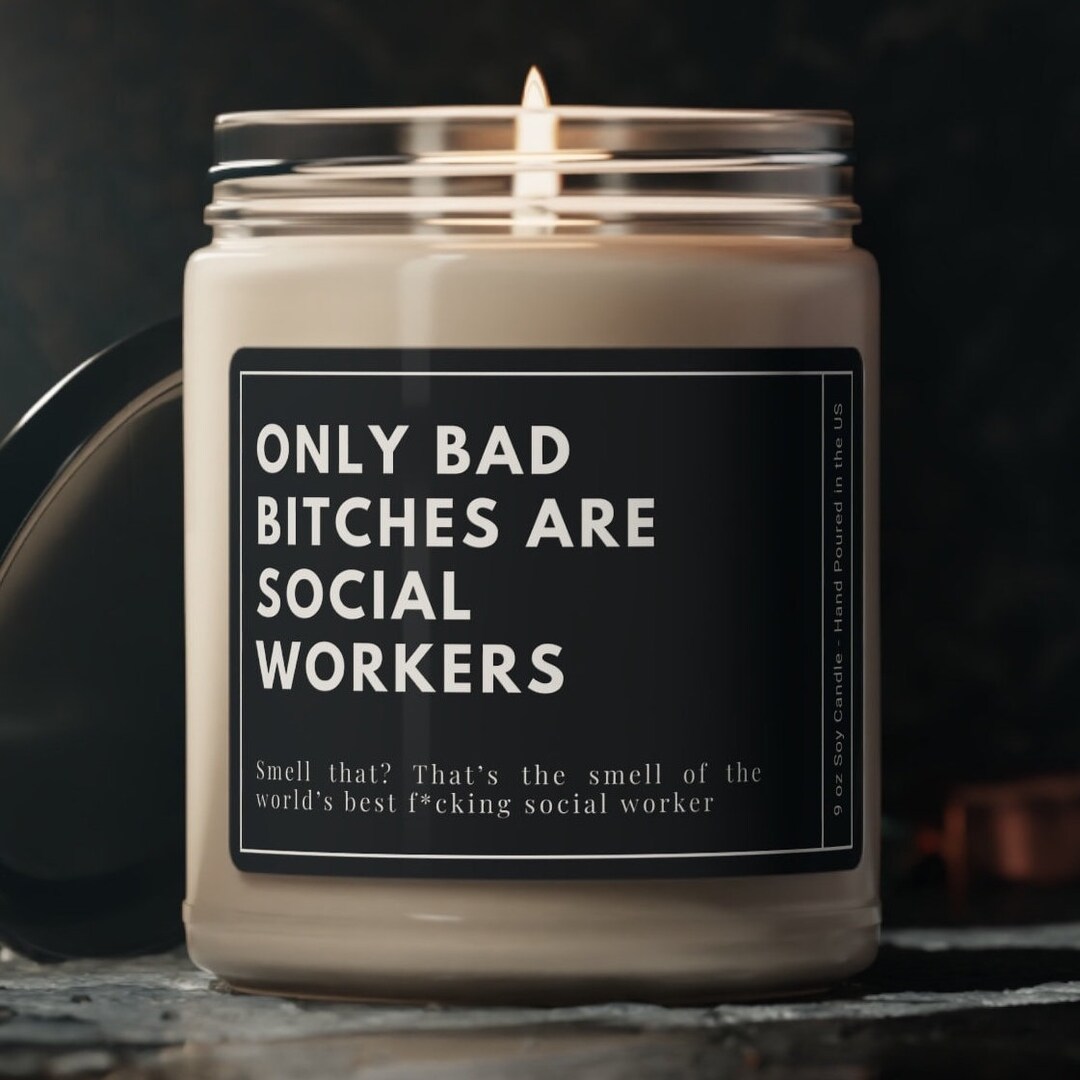 Social Worker Gift Funny Social Worker Candle Funny Social - Etsy