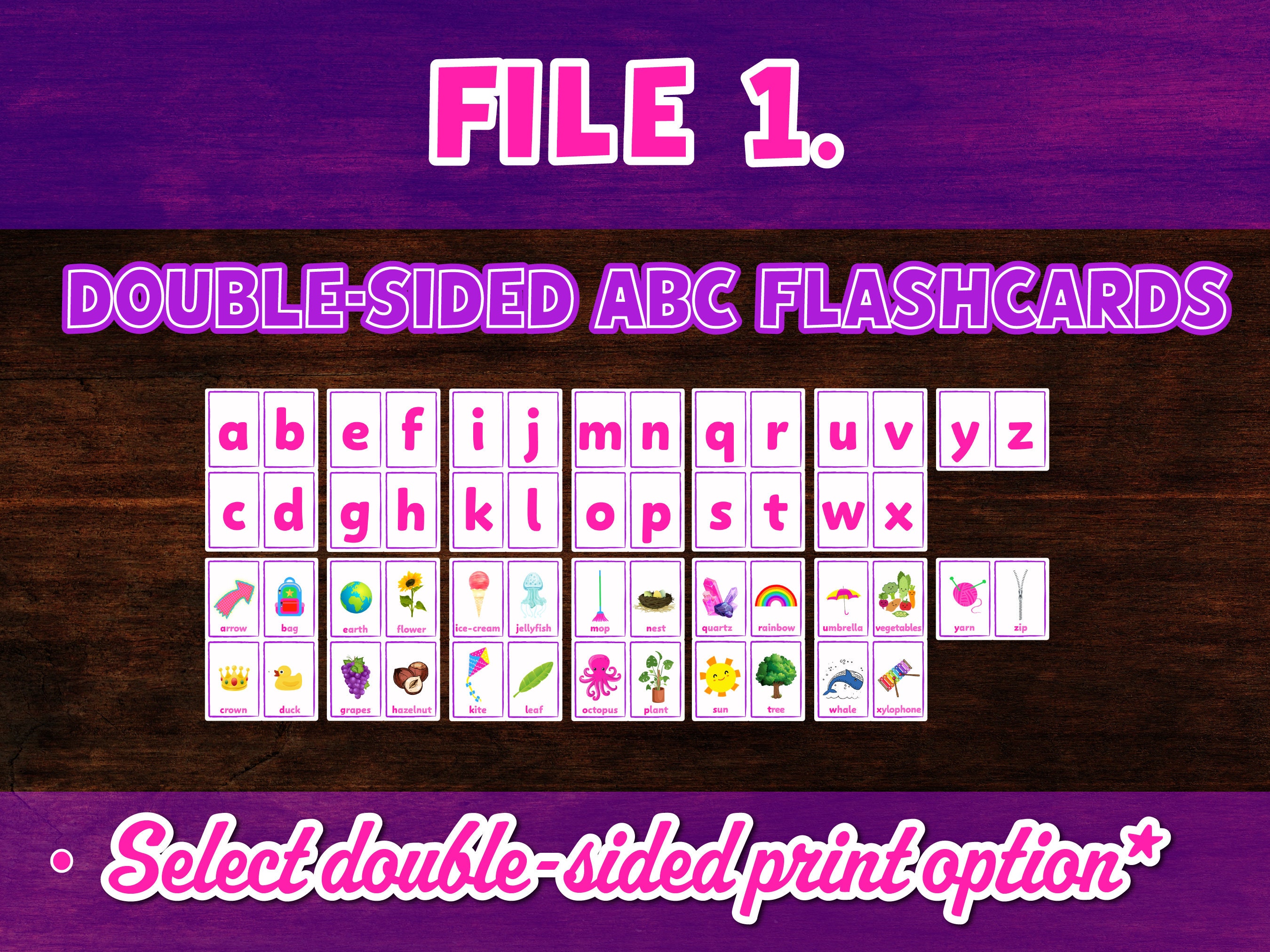 Printable Abc Flash Cards, Alphabet Flashcards, Learn the ABC, Double ...