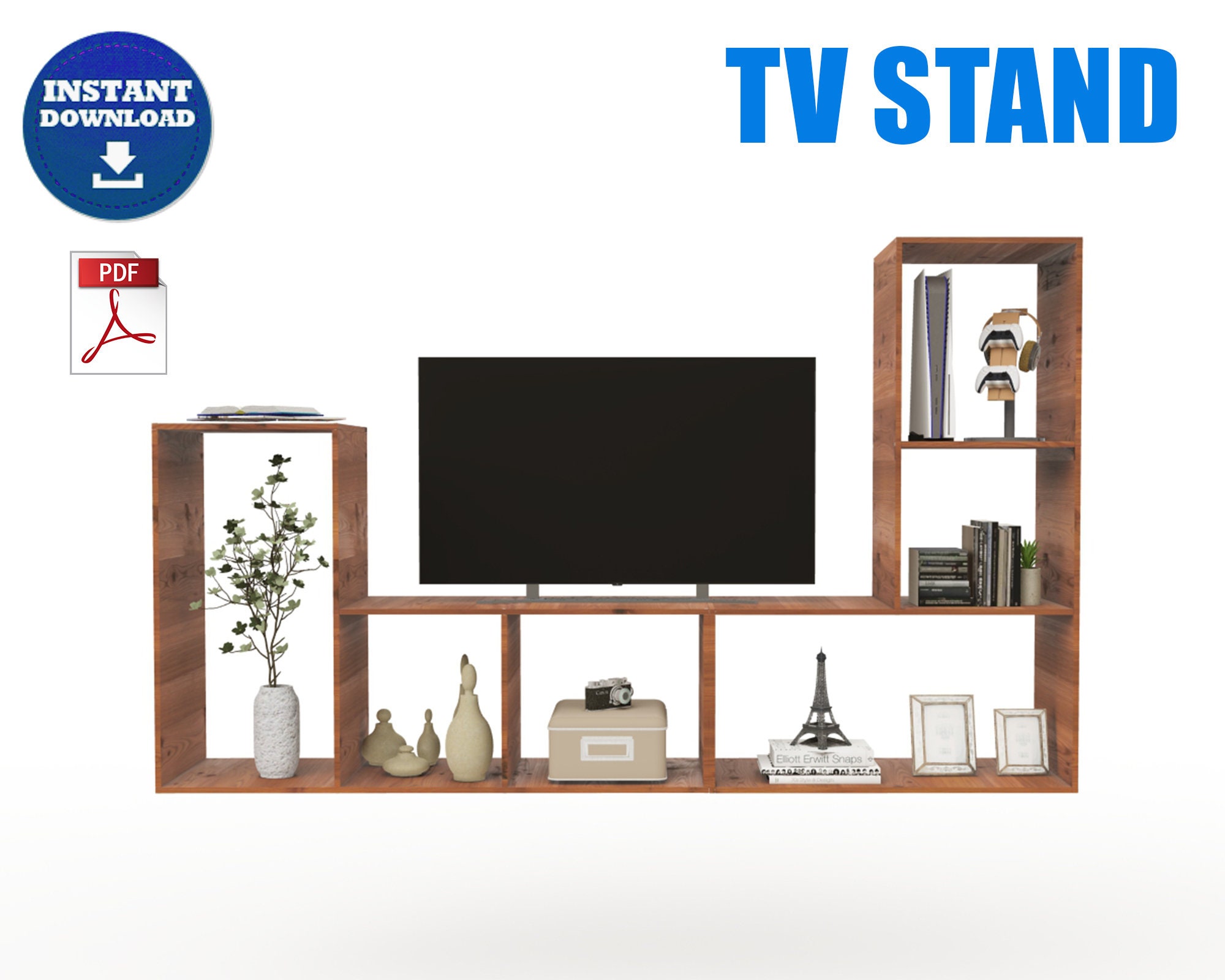 DIY TV Stand / Console Table - Step by Step Instruction Plans - Etsy