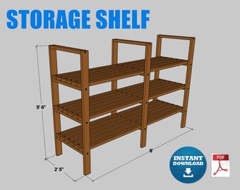 Storage Rack Digital Plan, DIY Garage Shelf Construction Plan PDF - Etsy