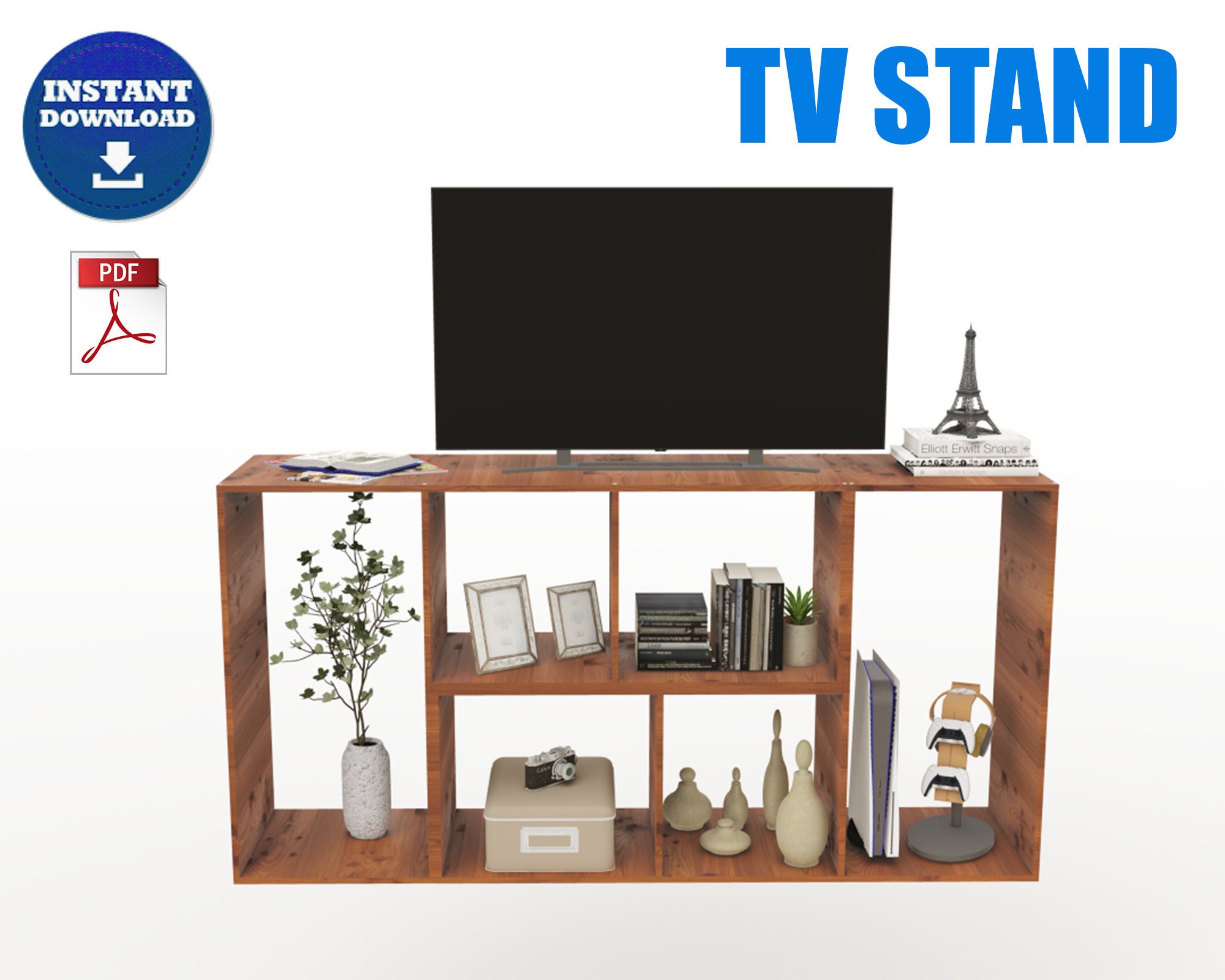 DIY TV Stand / Console Table - Step by Step Instruction Plans - Etsy