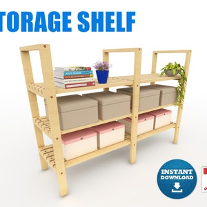 Storage Shelf Build Plan, Storage Rack Digital Plan, DIY Garage Shelf ...