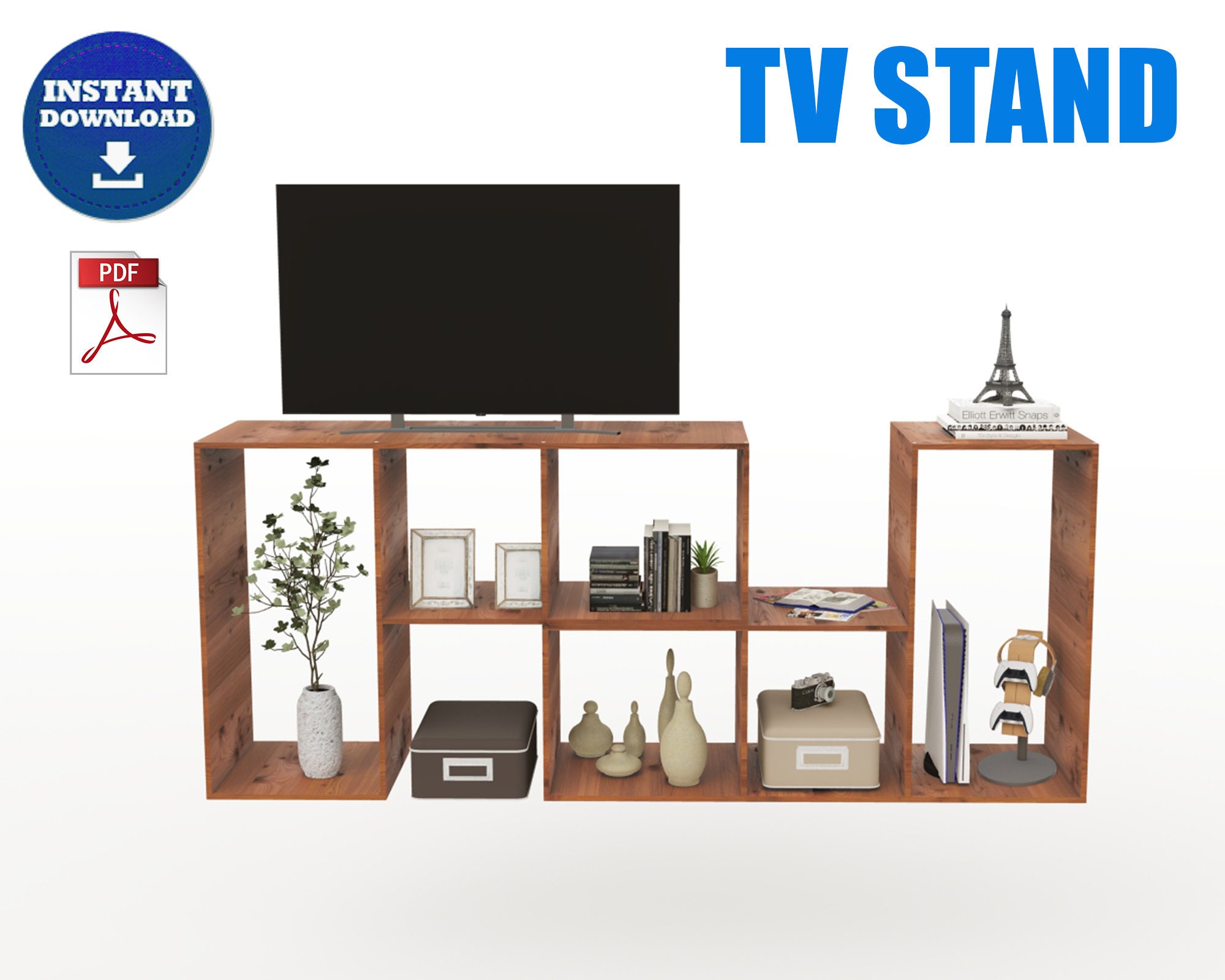 DIY TV Stand / Console Table - Step by Step Instruction Plans - Etsy