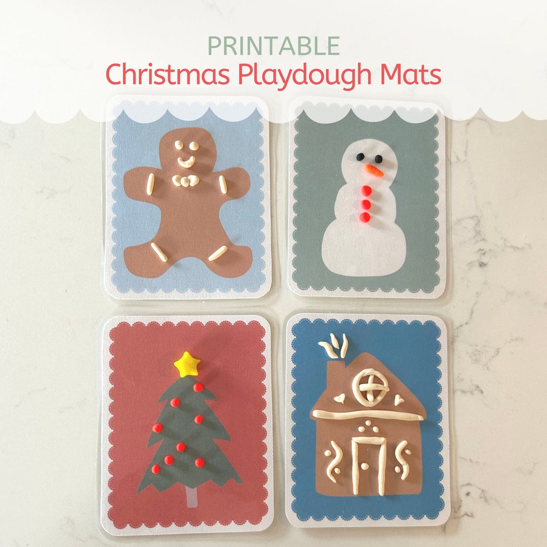 Christmas Playdough Mats, Christmas Playdough Mats for Kids, Christmas ...