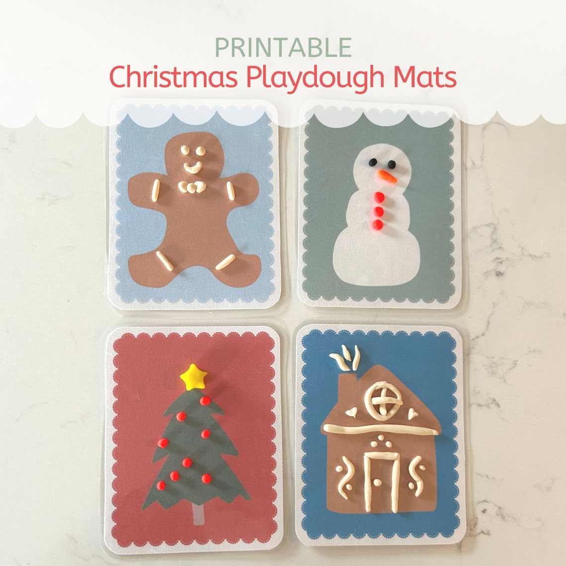 Christmas Playdough Mats, Christmas Playdough Mats for Kids, Christmas ...