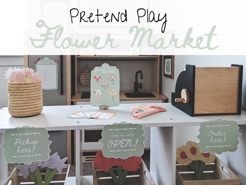Flower Market Pretend Play Set Flower Market Dramatic Play - Etsy