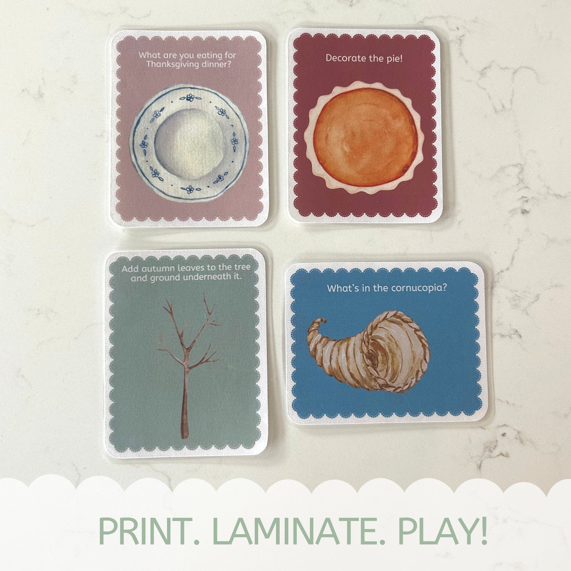 Thanksgiving Playdough Mats, Playdough Mats for Kids, Pretend Play ...