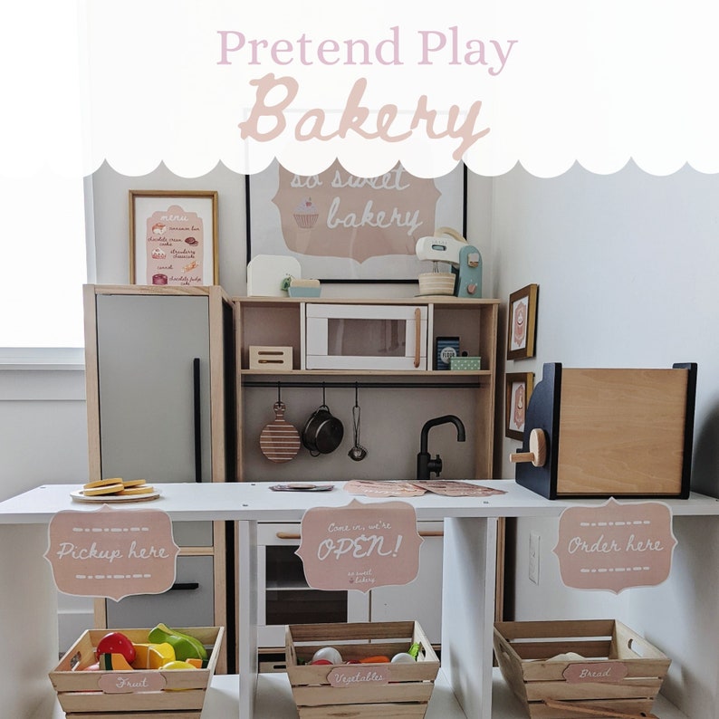 Bakery Pretend Play Set Bakery Dramatic Play Restaurant - Etsy