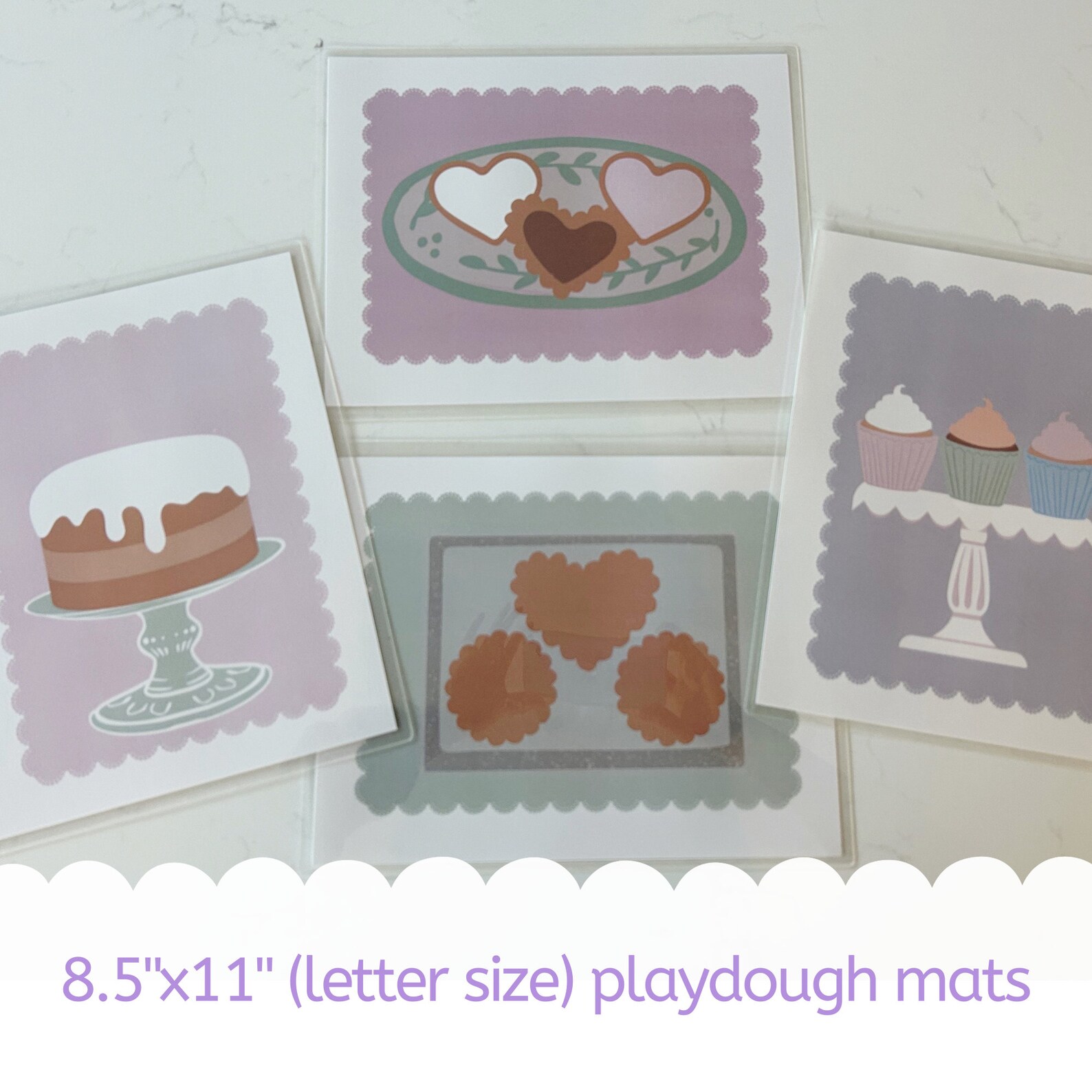 Valentine's Day Playdough Mats, Valentine's Bakery Playdough Mats for ...