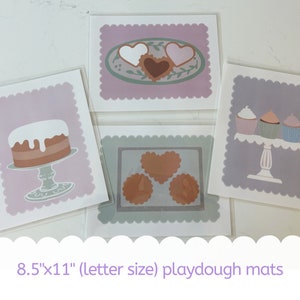 Valentine's Day Playdough Mats, Valentine's Bakery Playdough Mats for ...