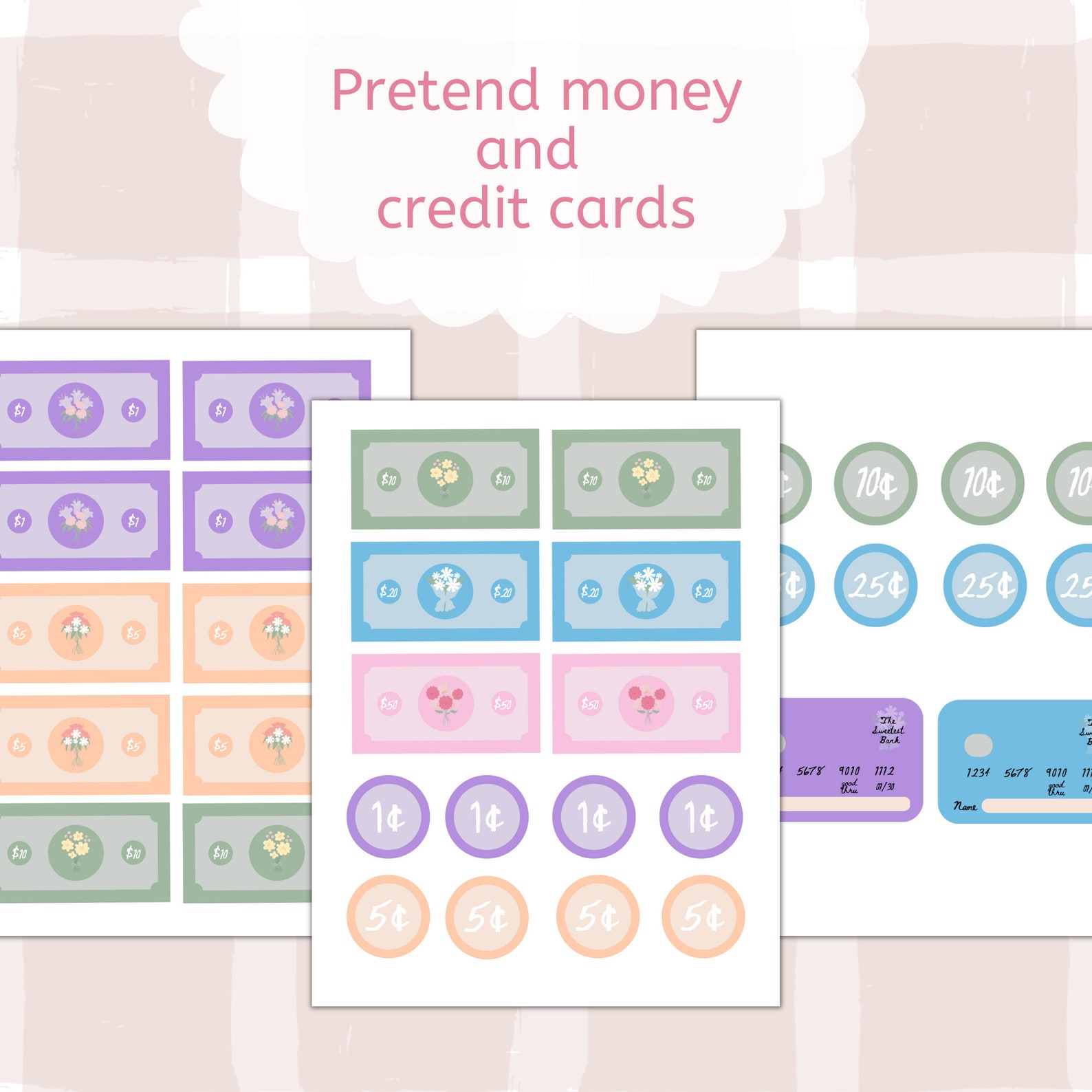 Flower Market Pretend Play Set, Flower Market Dramatic Play, Spring ...