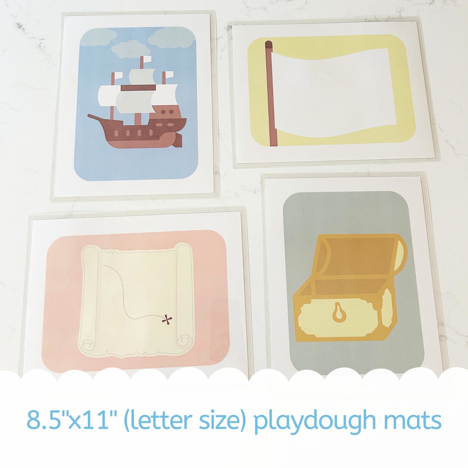 Pirate Playdough Mats, Pretend Play Pirate Play Dough Mats, Pretend ...