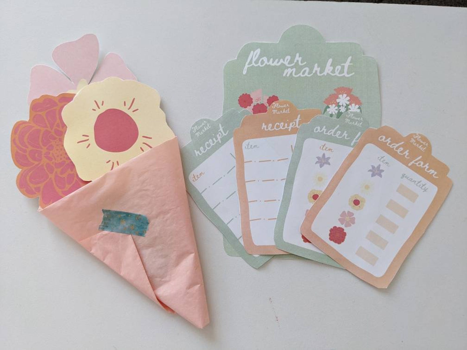 Flower Market Pretend Play Set, Flower Market Dramatic Play, Spring ...