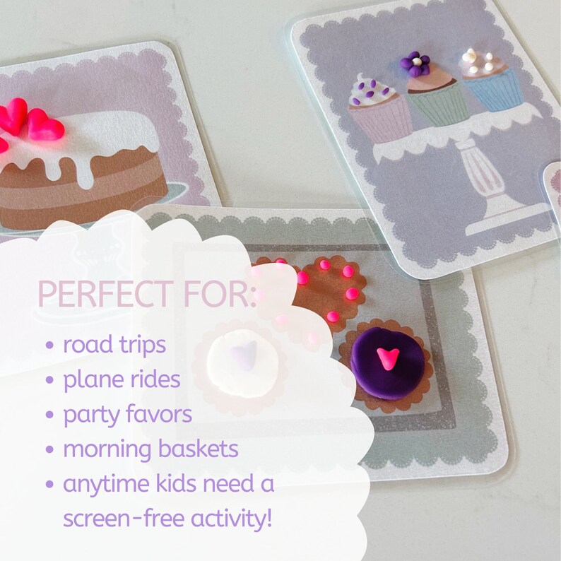 Valentine's Day Playdough Mats, Valentine's Bakery Playdough Mats for ...