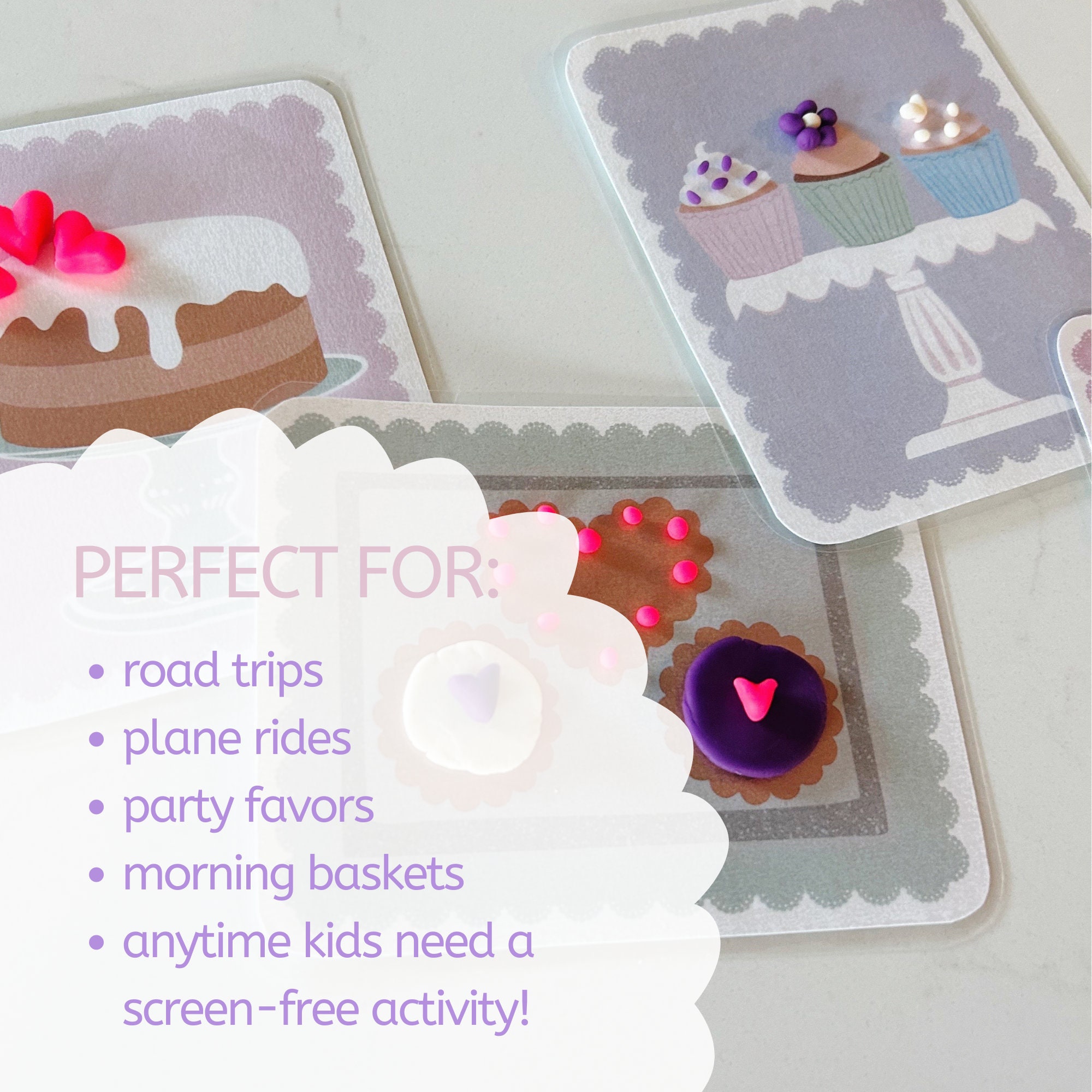 Valentine's Day Playdough Mats, Valentine's Bakery Playdough Mats for ...