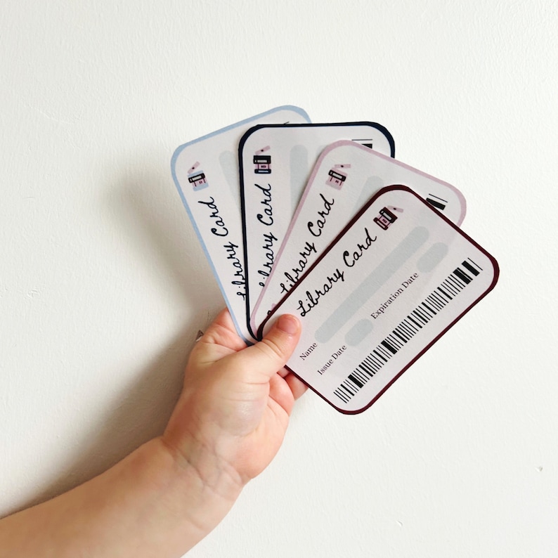 Pretend Play Library, Pretend Library Cards, Dramatic Play Library ...