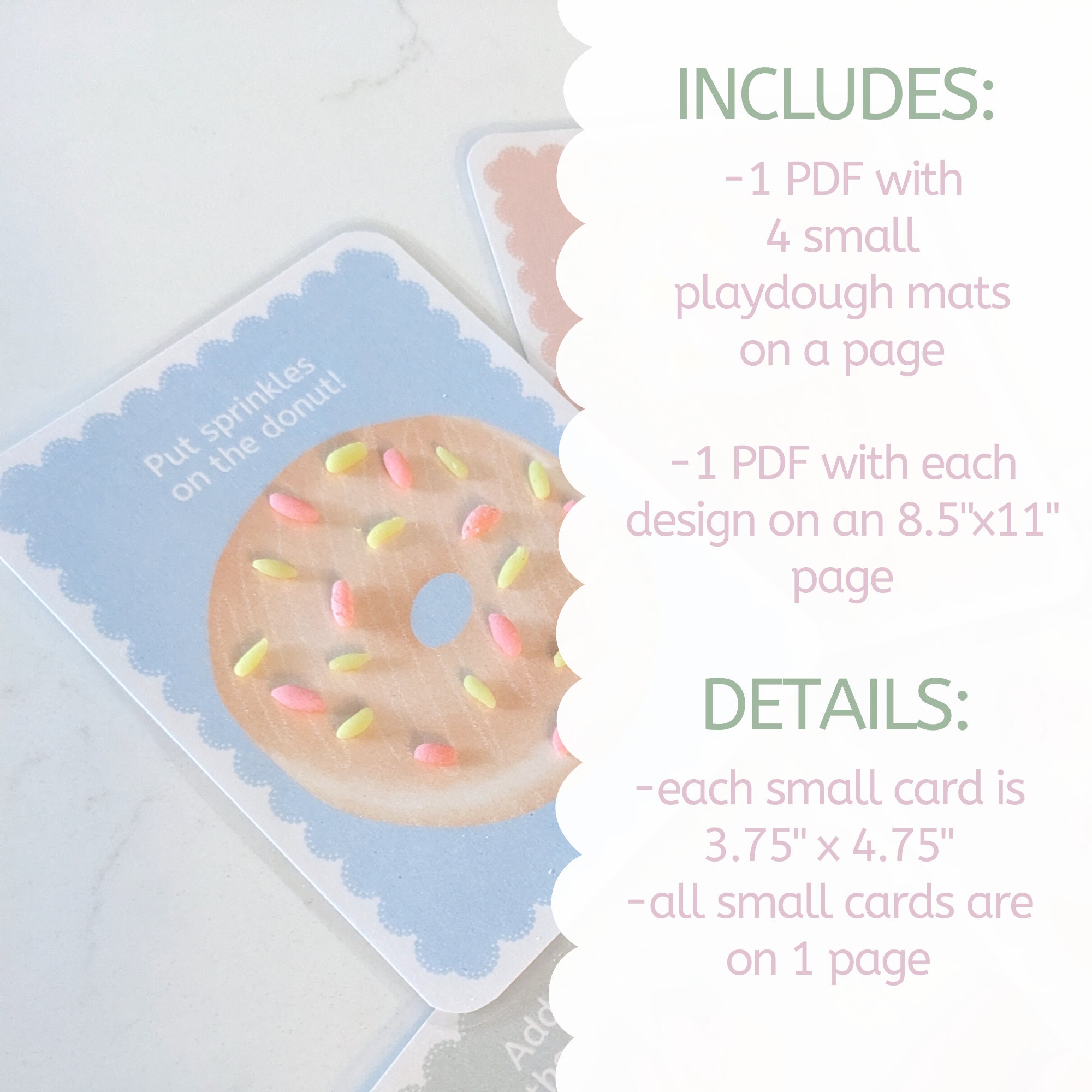 Sweet Treats Playdough Mats, Playdough Mats for Kids, Pretend Play ...