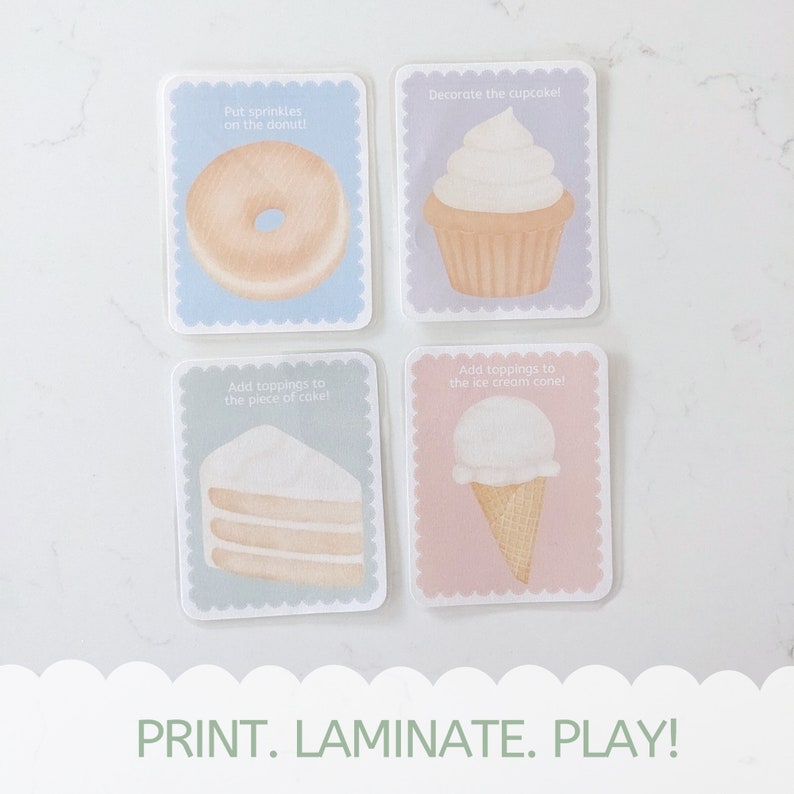 Sweet Treats Playdough Mats, Playdough Mats for Kids, Pretend Play ...