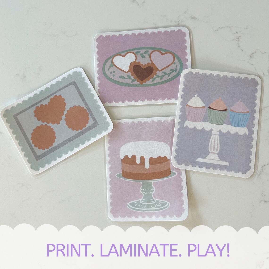 Valentine's Day Playdough Mats, Valentine's Bakery Playdough Mats for ...