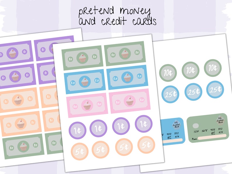 Bakery Pretend Play Set Bakery Dramatic Play Restaurant - Etsy