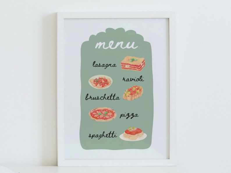 Pretend Play Italian Restaurant Menu Dramatic Play Menu - Etsy