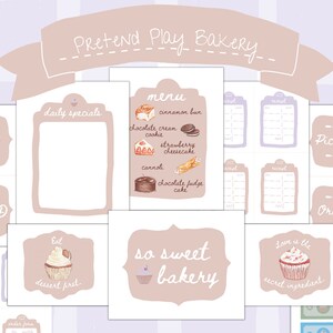 Bakery Pretend Play Set Bakery Dramatic Play Restaurant - Etsy