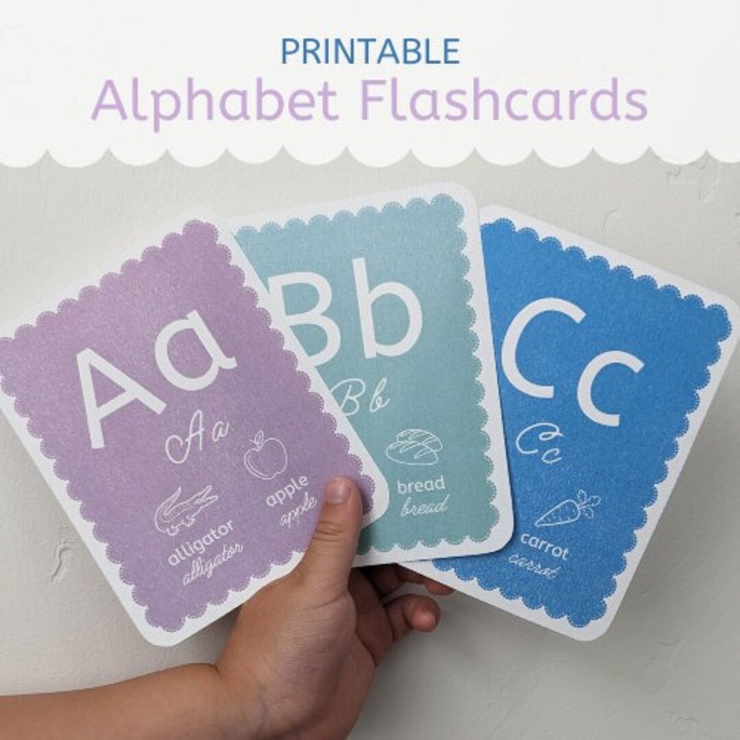 Printable Alphabet Flashcards, Alphabet Flashcard Digital Download ...