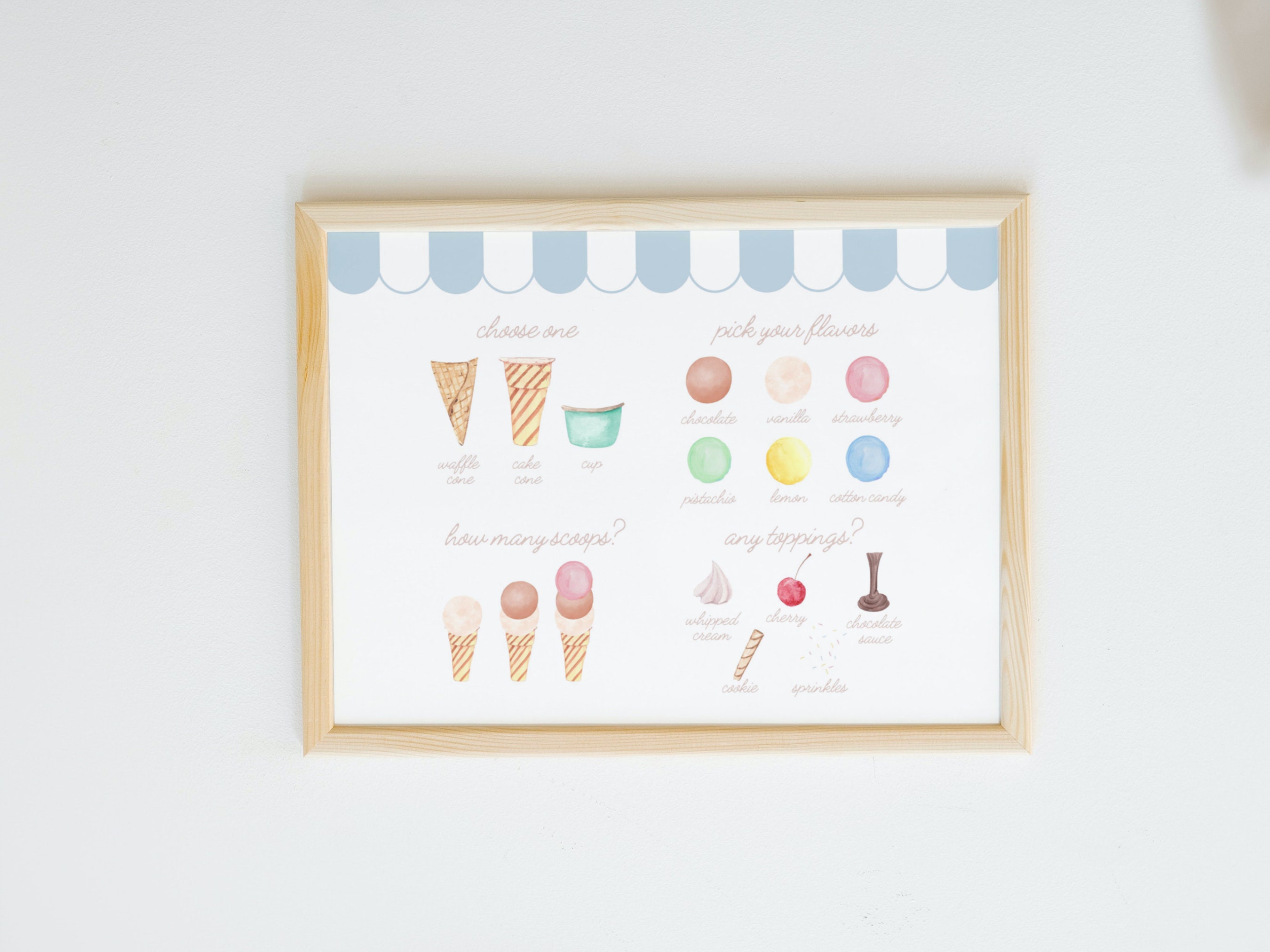Pretend Play Ice Cream Parlor Menu, Pretend Ice Cream Menu, Dramatic ...