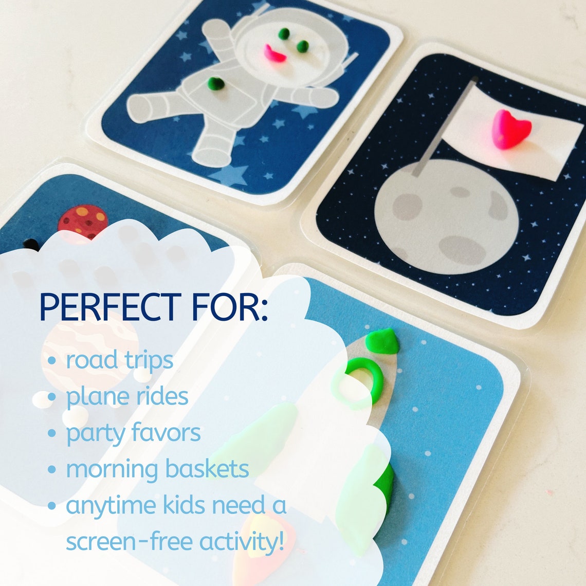 Space Playdough Mats, Pretend Play Astronaut Play Dough Mats, Planet ...