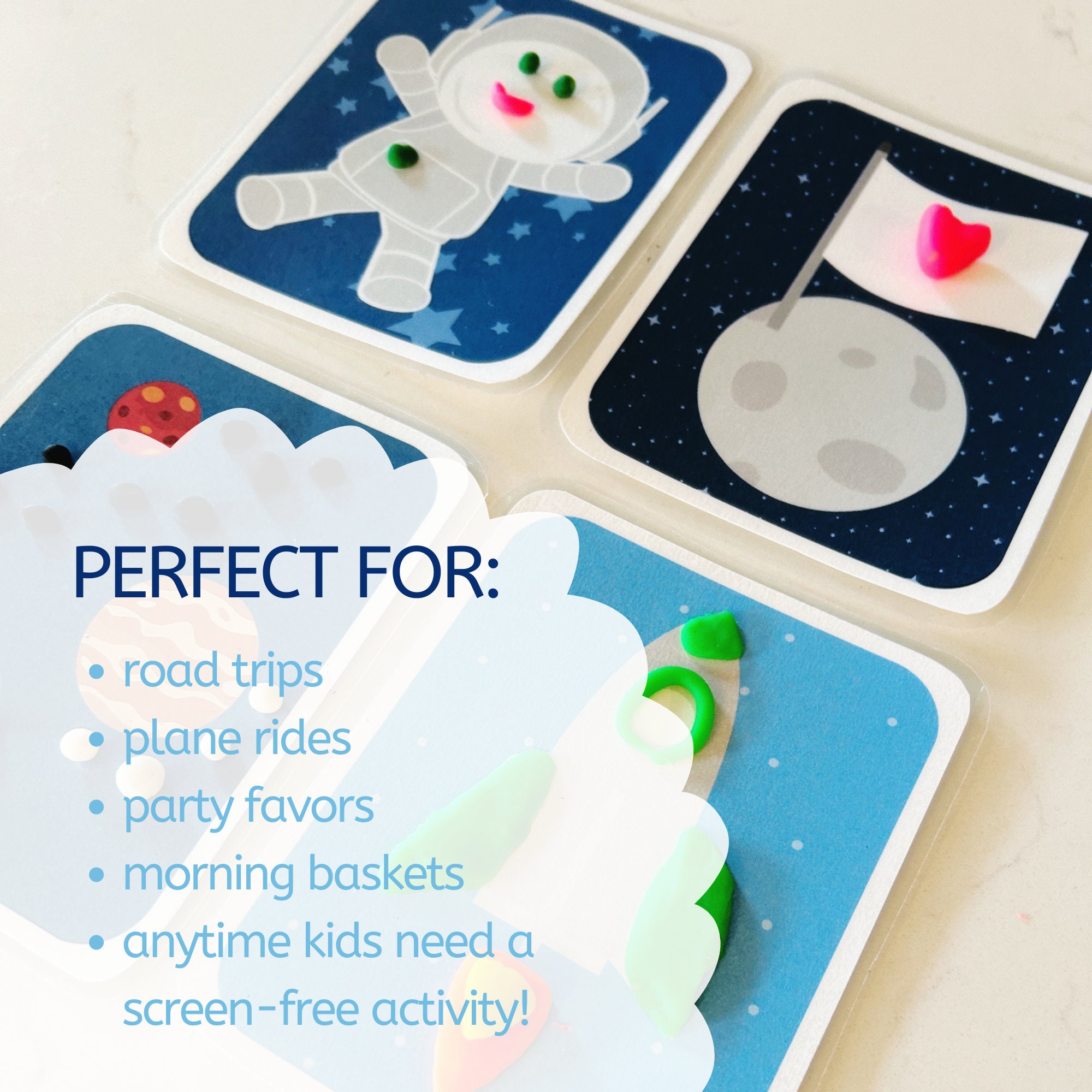 Space Playdough Mats, Pretend Play Astronaut Play Dough Mats, Planet ...