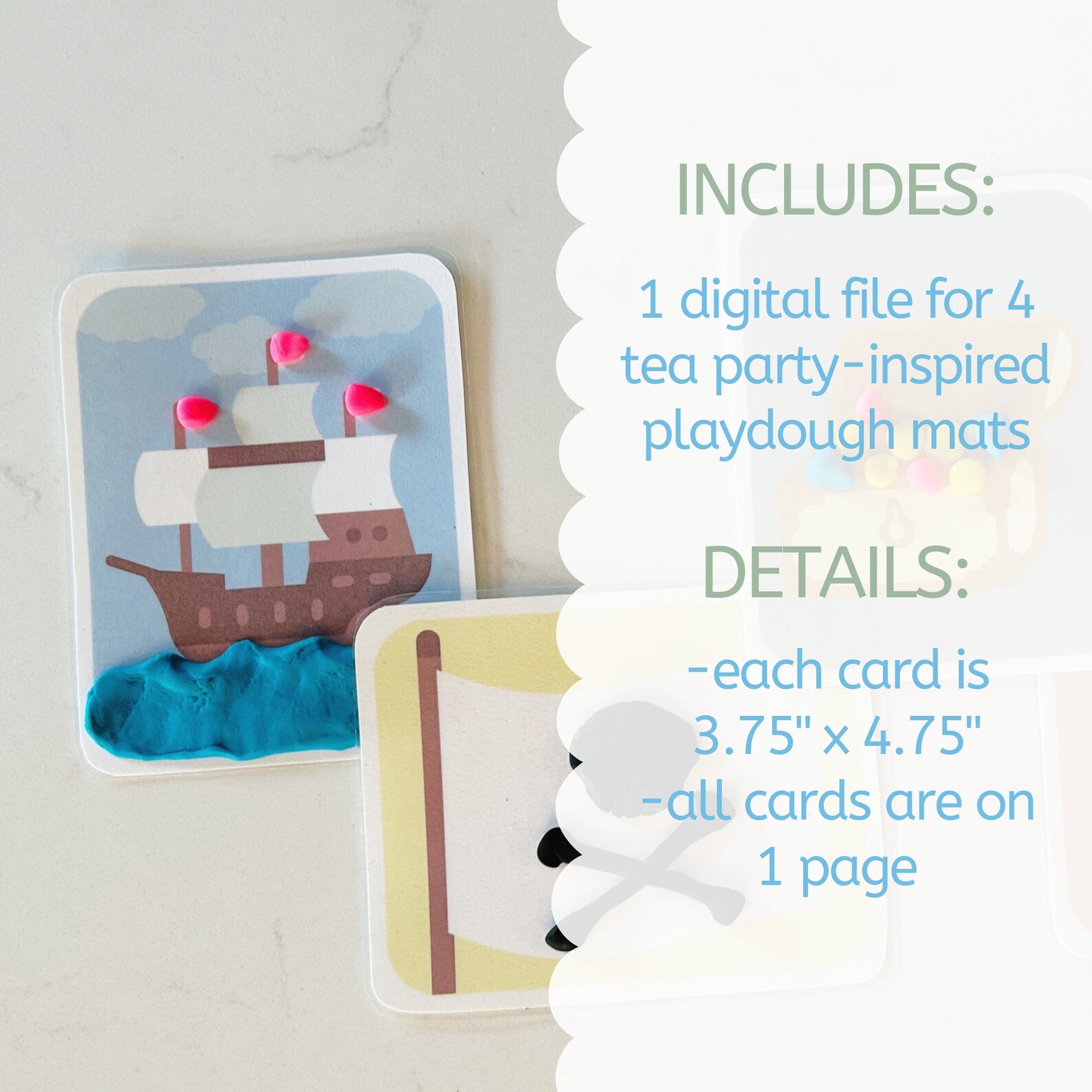 Pirate Playdough Mats, Pretend Play Pirate Play Dough Mats, Pretend ...