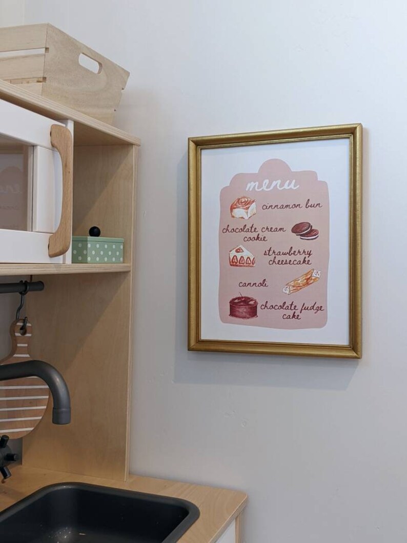 Pretend Play Bakery Dessert Menu Dramatic Play Menu Pretend - Etsy