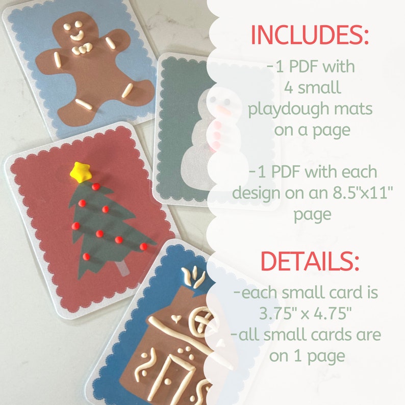 Christmas Playdough Mats, Christmas Playdough Mats for Kids, Christmas ...