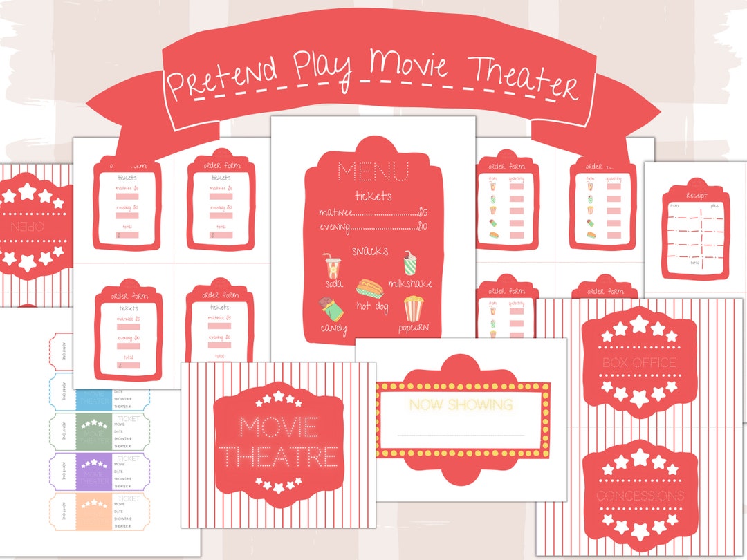 Pretend Play Movie Theater Dramatic Play Movie Theater - Etsy Australia