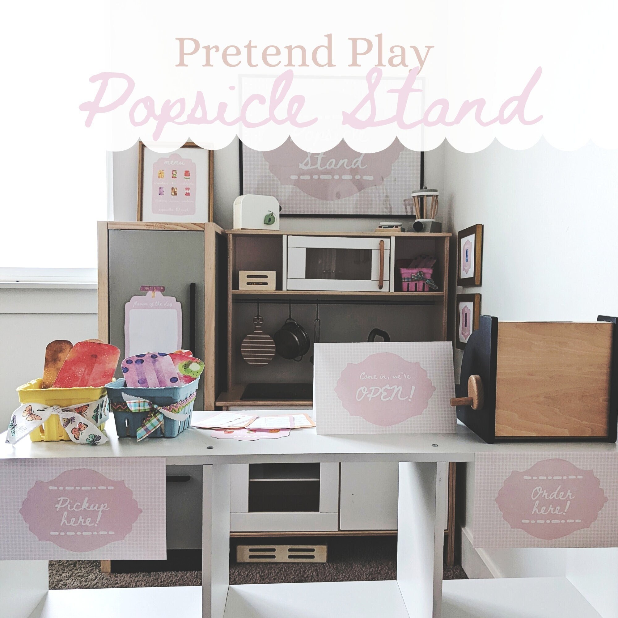 Popsicle Stand Pretend Play Set, Popsicle Stand Dramatic Play Set ...