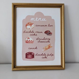 Pretend Play Bakery Dessert Menu, Dramatic Play Menu, Pretend Play Menu ...